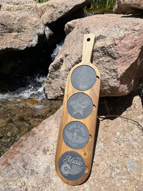 Paddle Flight Boards with Coasters - Small Business Products & Services ...