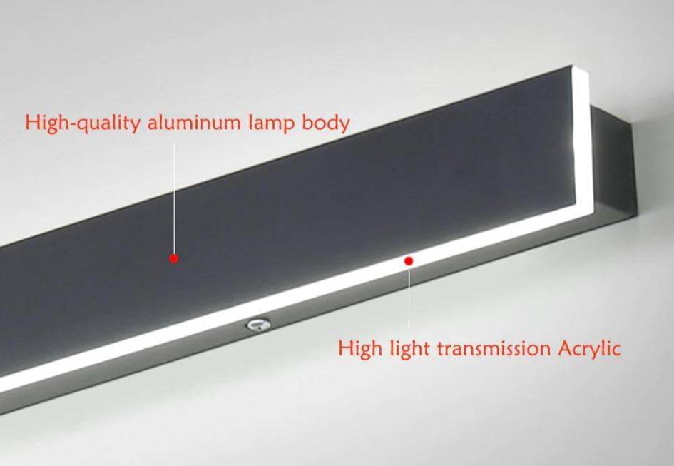 Long/tall LED wall lamp with Iron finish – modern style - Golyath®