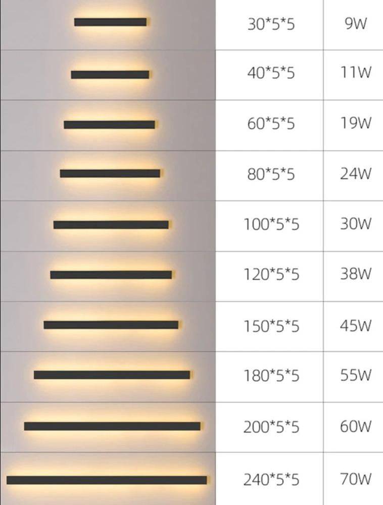 Long/tall LED Wall Lamp With Iron Finish - Modern Style | Buy Long/tall ...