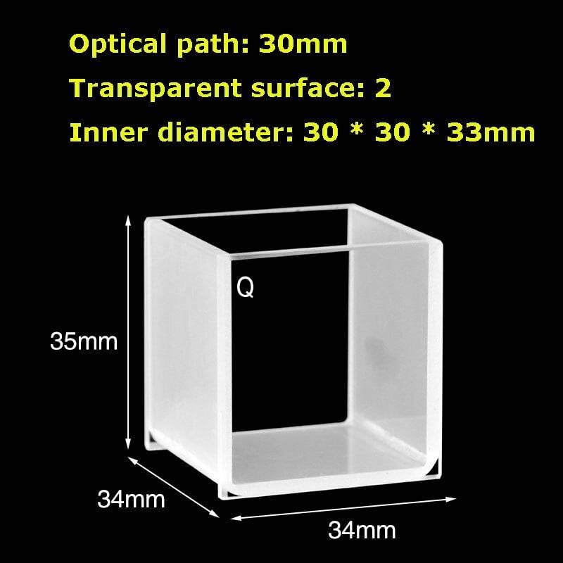 Quartz cuvette square sample cell square cylinder optical path 20mm ...