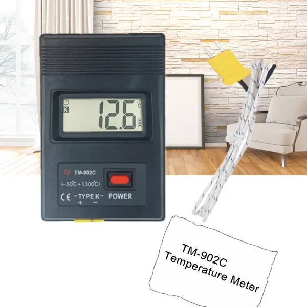 Digital Thermometer K Type Sensor Industrial Temperature Meter: Digital ...