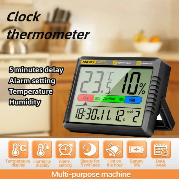 Handheld Digital Temperature And Humidity Meter: Humidity Meter ...