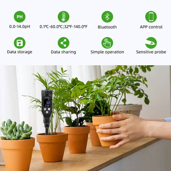 Soil Ph Meter Bluetooth Data Logger: Soil Ph Tester | Digital Soil Ph ...