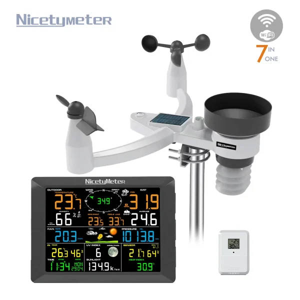 NicetyMeter 7-in-1 Wi-Fi Weather Station 7-in-1: Weather Station ...