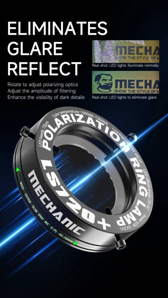 Polarized Ring Light For Stereo Microscopes | Eliminate Glare & Restore ...