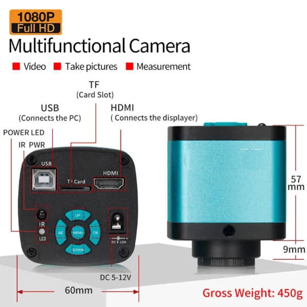 Digital Microscope Camera 48MP 4K 150X Zoom C-Mount Lens: Digital ...