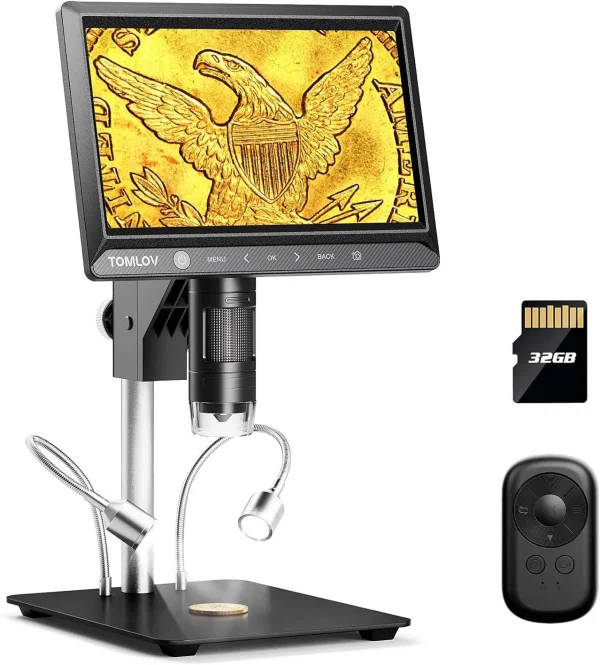 Buy TOMLOV DM702 Coin Microscope 1300X | Soldering Magnifier | Digital ...