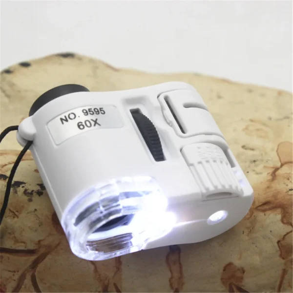 60X Handheld Microscope With LED And UV Light: Portable Microscope ...