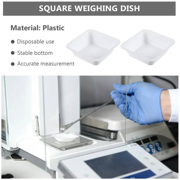 50pcs Disposable Anti-Static Weigh Boats For Laboratory Use | NUOLUX