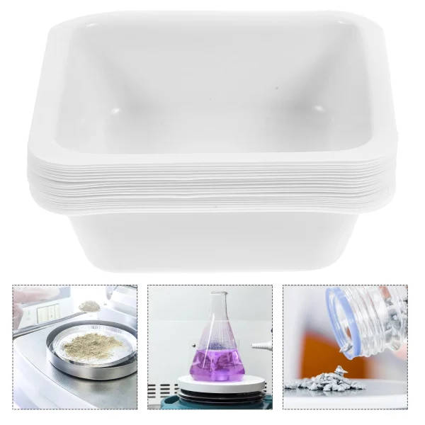 100ml Anti-Static Plastic Weighing Trays For Laboratory Use - Pack Of 20