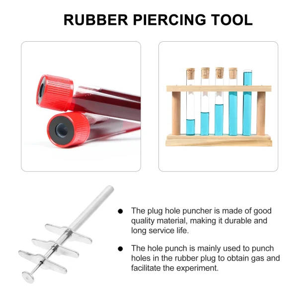 4 Piece Rubber Stopper Punch Set For Laboratory Use - Laboratory Supplies