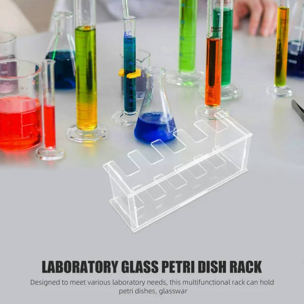Acrylic Petri Dish Holder Rack 90mm - Laboratory Storage And Drying Tray