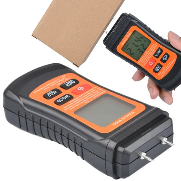 Digital Wood Moisture Meter With Temperature Display - Hygrometer For ...
