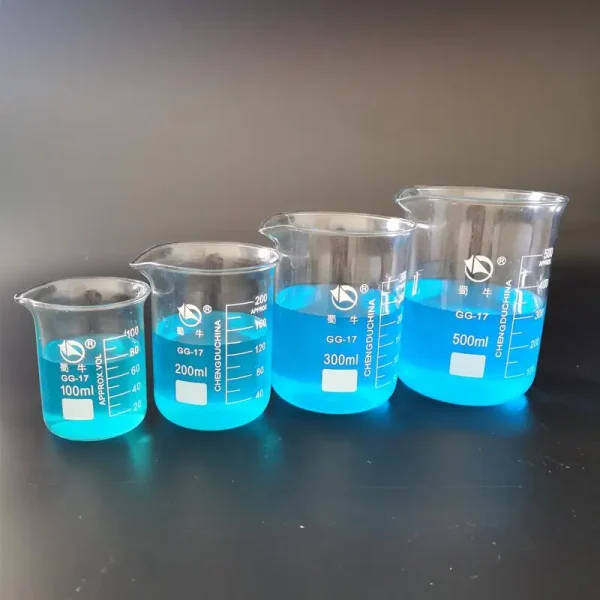 Borosilicate Glass Beaker Set - 4-Piece Laboratory Kit