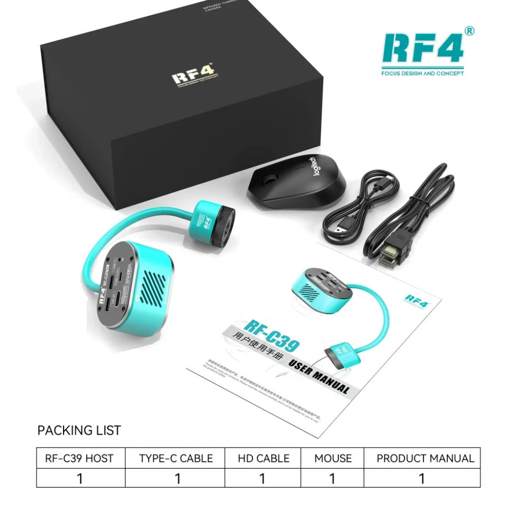 4K Dual-Spectral Thermal Imaging Camera - RF4 RF-C39 For Microscope ...
