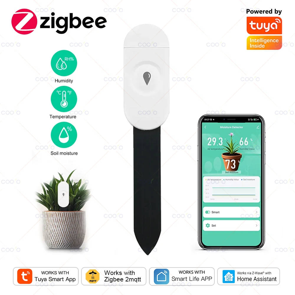 Tuya Smart ZigBee Soil Moisture Sensor With Temperature And Humidity ...