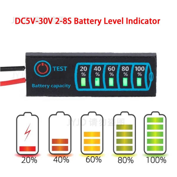 DC5V-30V Battery Level Indicator: Lithium Iron Phosphate Battery ...