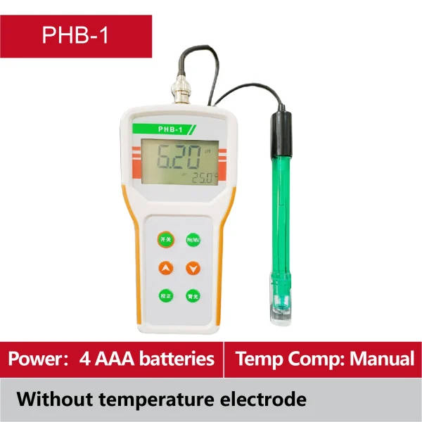 PHB-1/PHB-4 Handheld PH Meter With Temperature Compensation