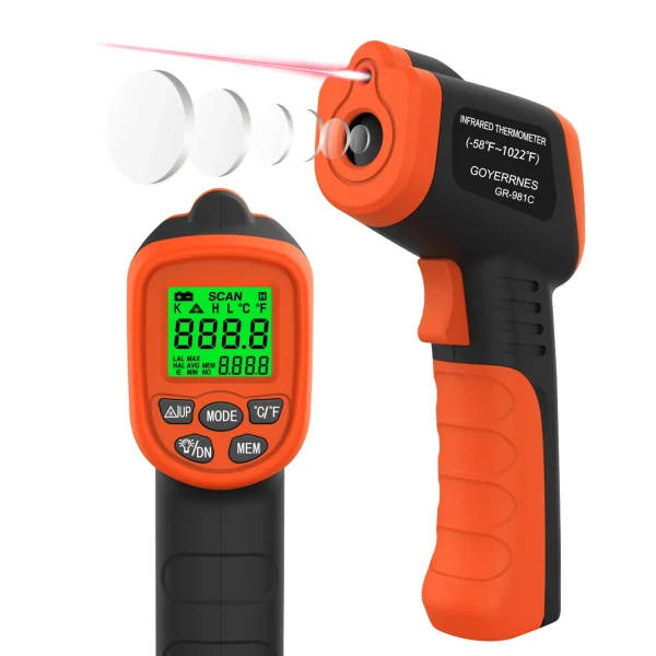 High-Precision Industrial Infrared Thermometer Gun - Rechargeable ...