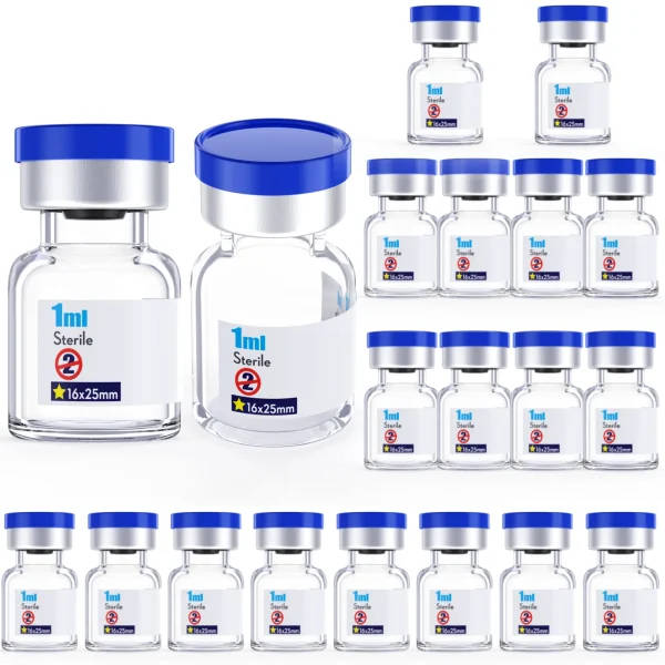 Sterile Glass Vials With Rubber Stopper And Aluminum-Plastic Cap