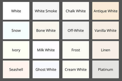 Mengenal Macam-Macam Warna Putih, Lengkap dengan Kodenya