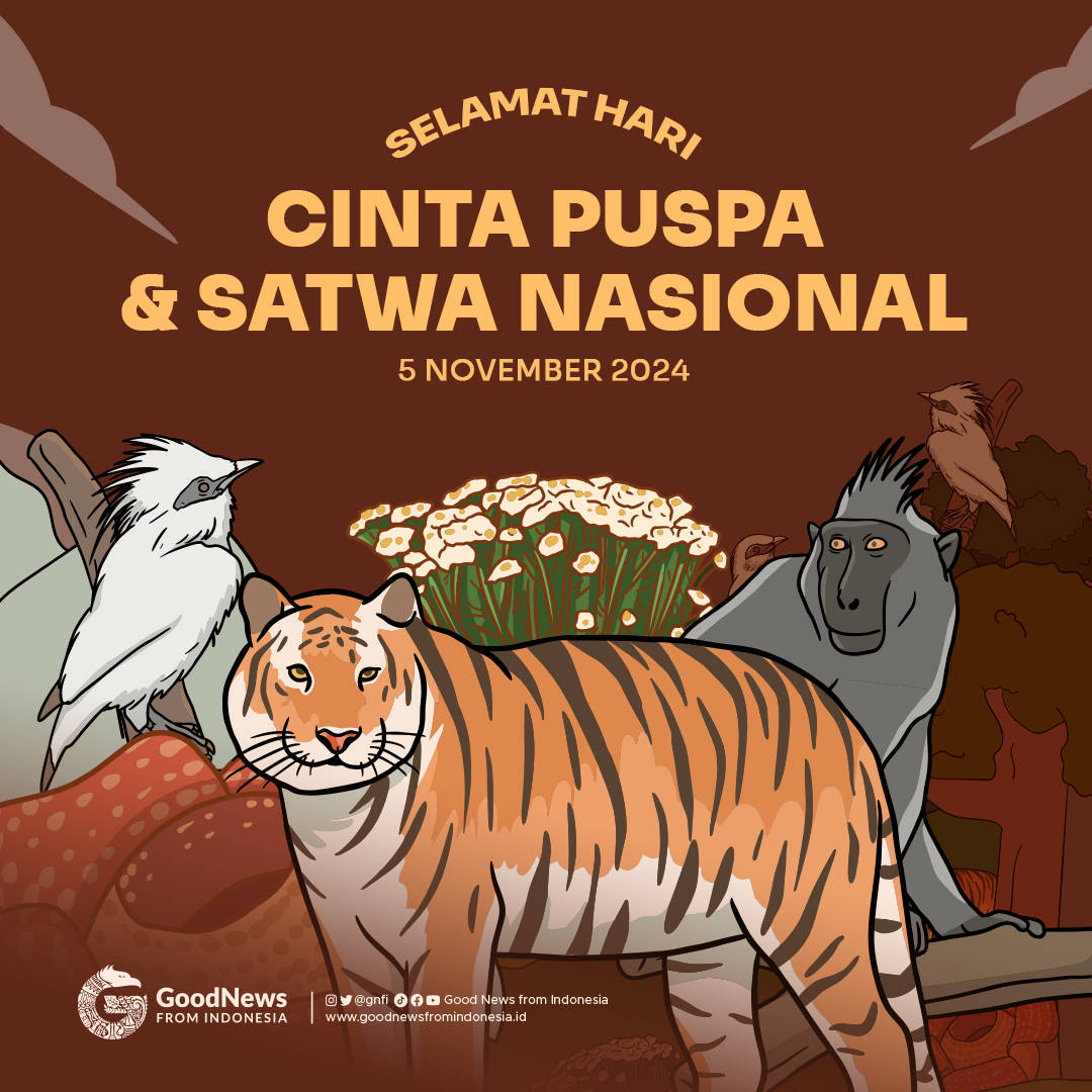 Poster Hari Cinta Puspa dan Satwa Nasional 2024
