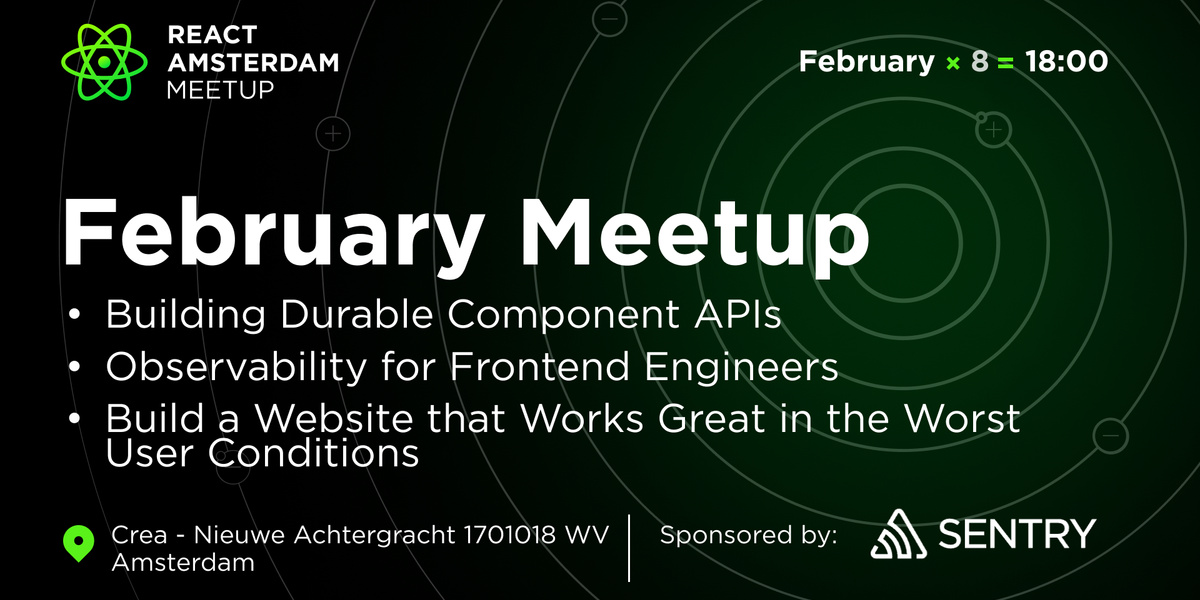 React Amsterdam February: Building Durable Component APIs & more | Guild