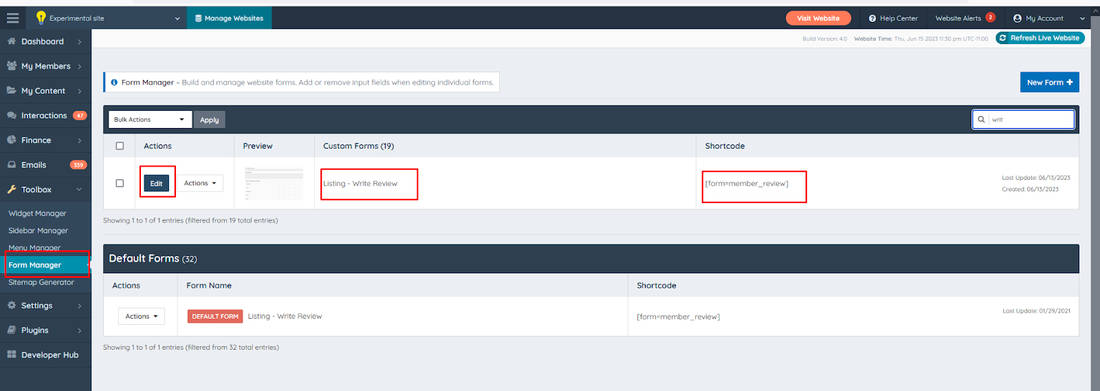 How to change the min and max character limits in Review Form
