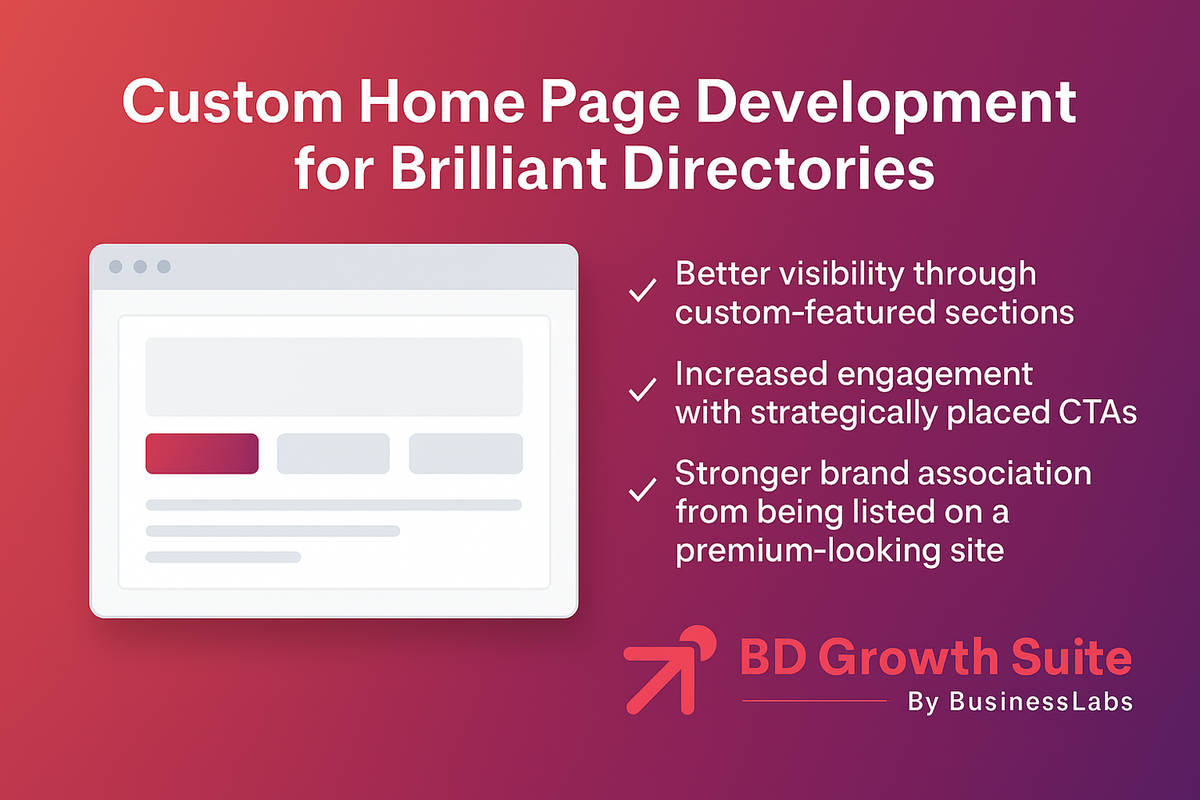 Custom Home Page Design for Brilliant Directories Websites | BD Growth ...