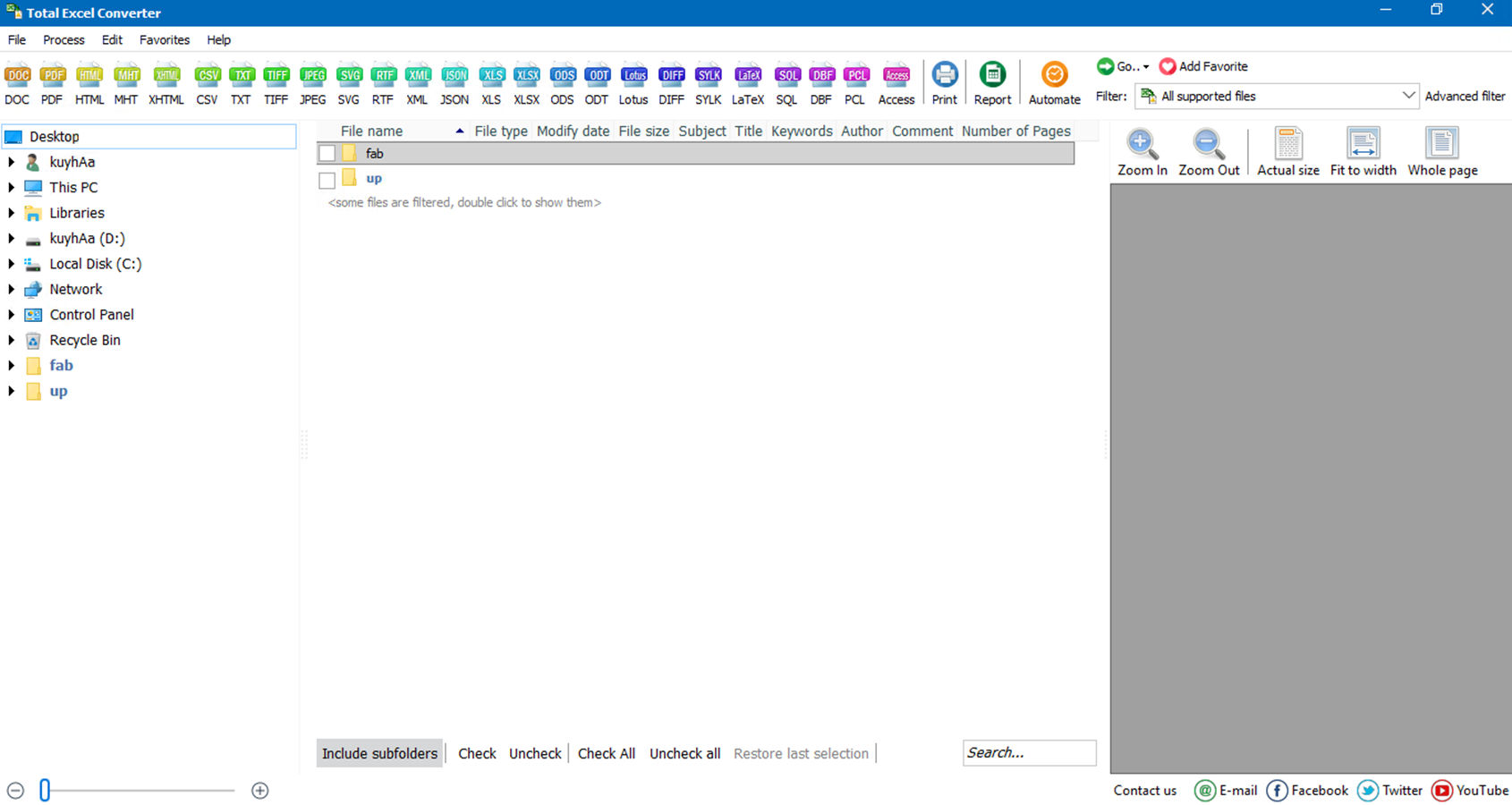 Excel to PDF converter