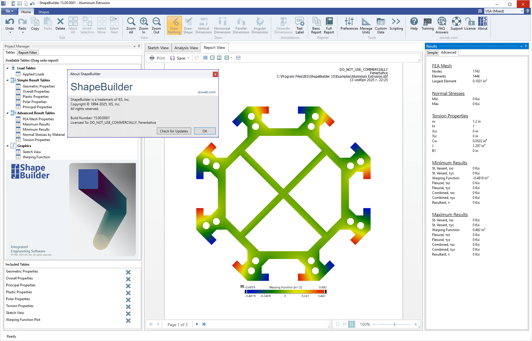 Stress analysis program