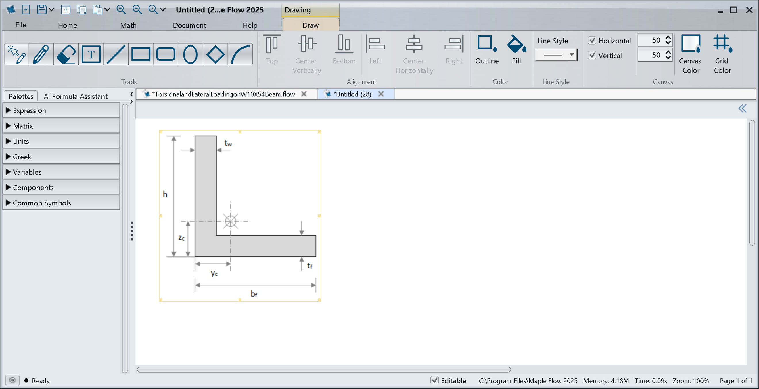 Maple Flow 2025.1 for engineers