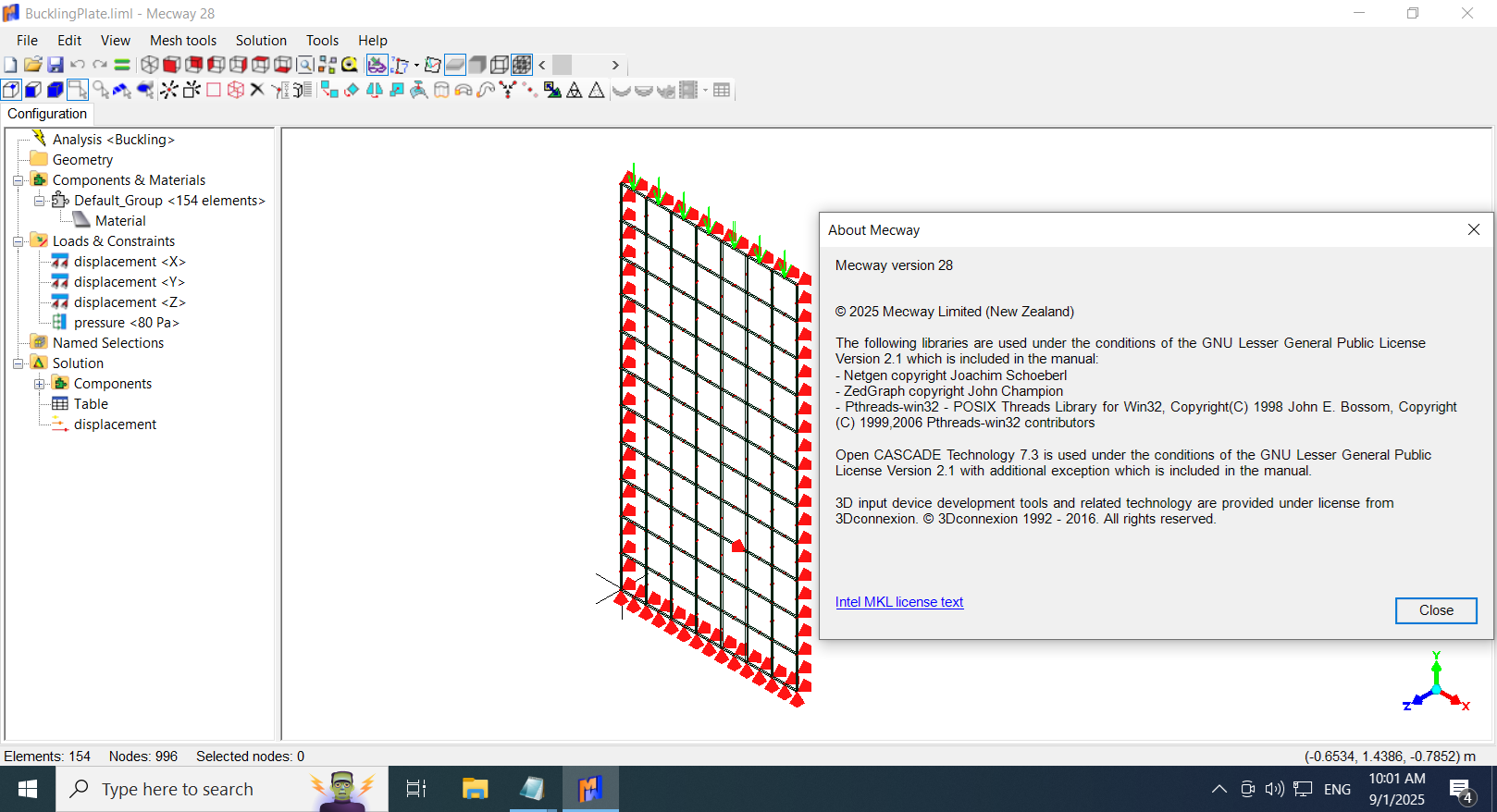Mecway finite element analysis