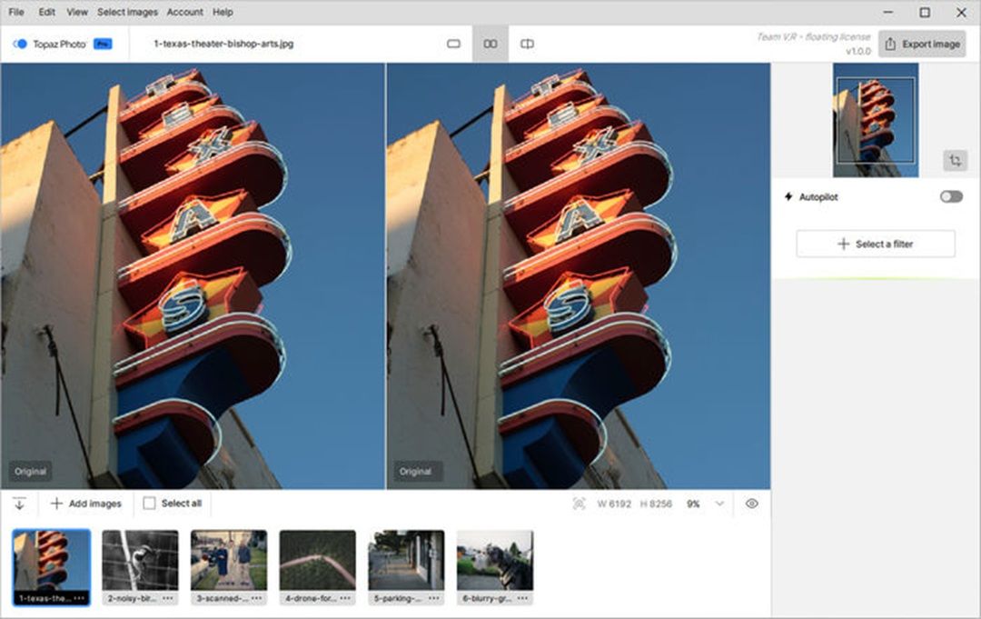 Topaz AI photo software