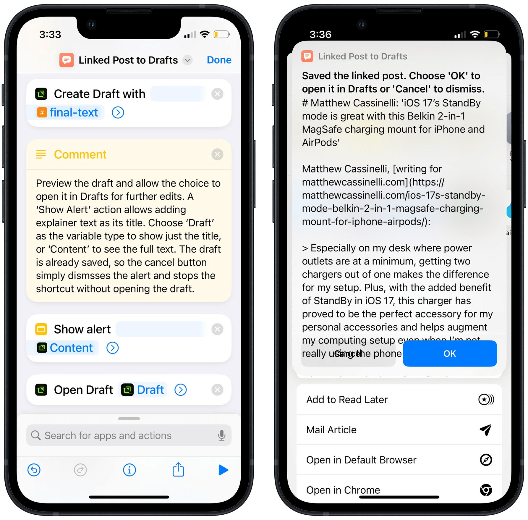 Shortcuts Tips: Using ‘Show Alert’ for More Flexibility - HeyDingus Shortcuts Tips: Using ‘Show Alert’ for More Flexibility - HeyDingus