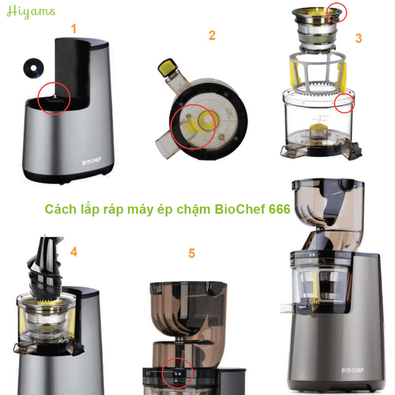 Máy ép chậm BioChef 666 - Atlas Whole - Chính hãng | Hiyams