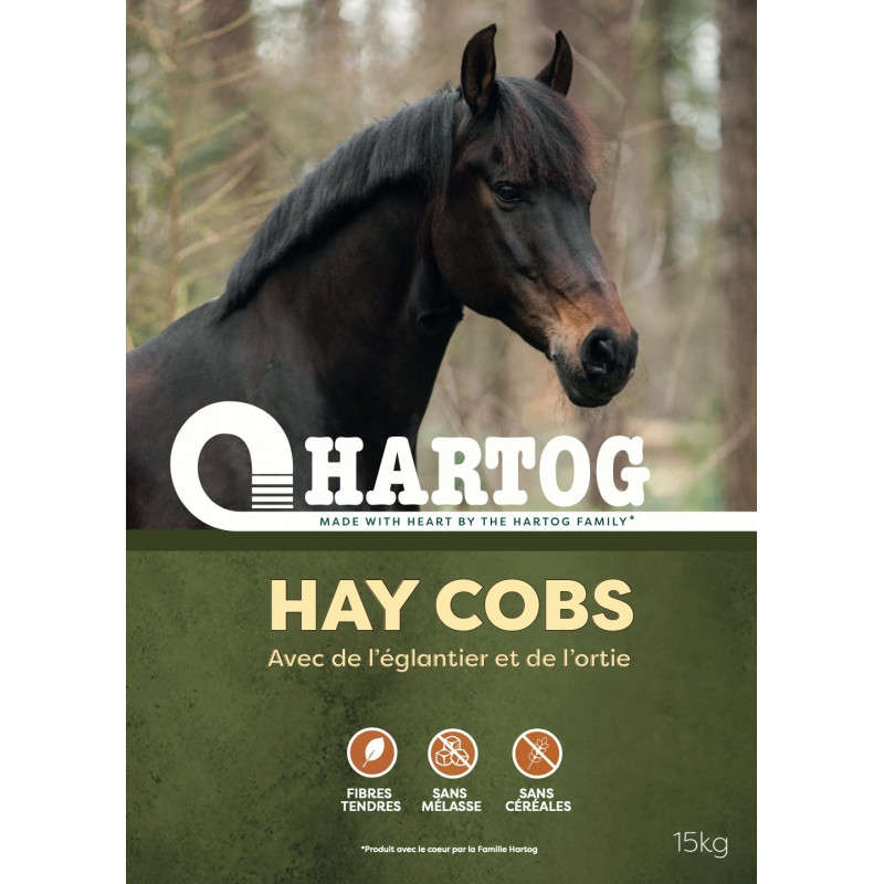 HARTOG GRANULE FOIN HAY COBS 15 KG - JMT Alimentation Animale