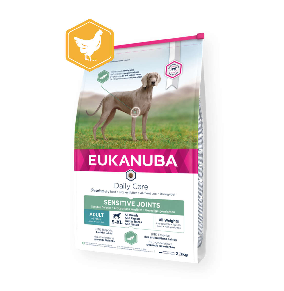 Eukanuba daily care sensitive joints poulet - JMT Alimentation Animale