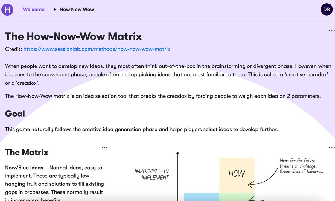 How Now Wow Matrix