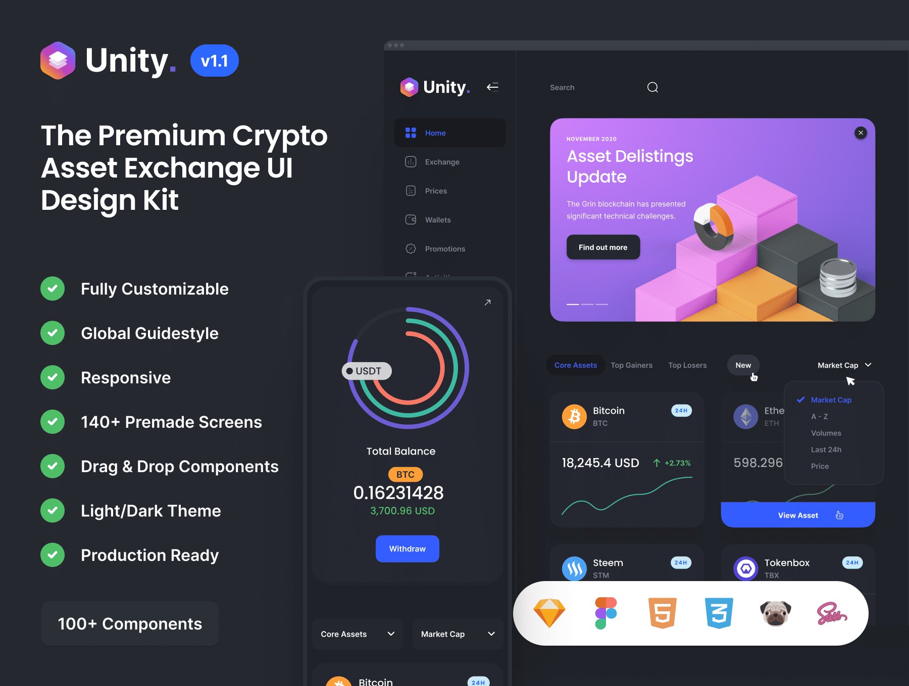Unity Dashboard Kit: Exchange🤑 | Devplates