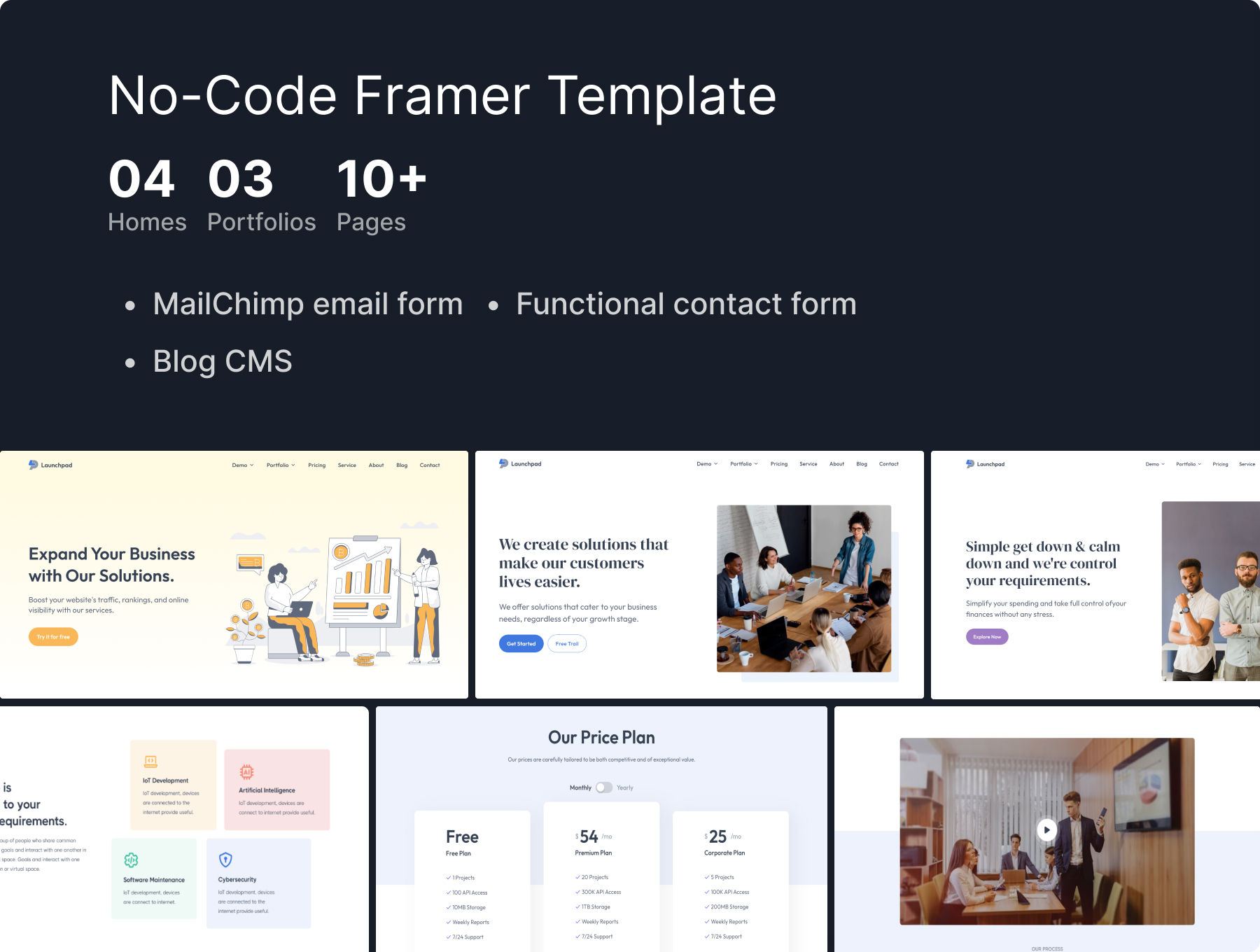 Launchpad – Framer website template | Devplates