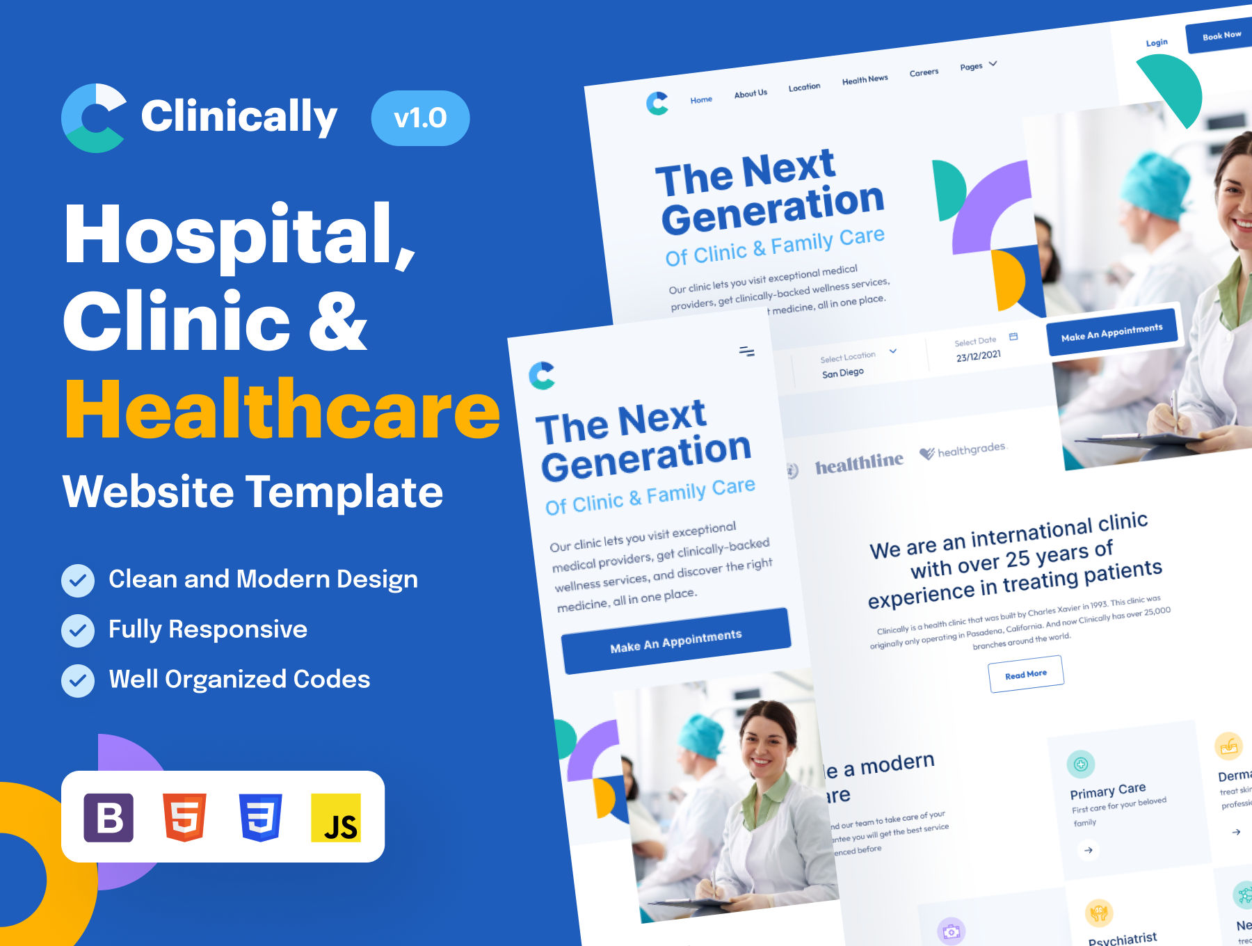 Clinically - Clinic and Hospital Website | Devplates