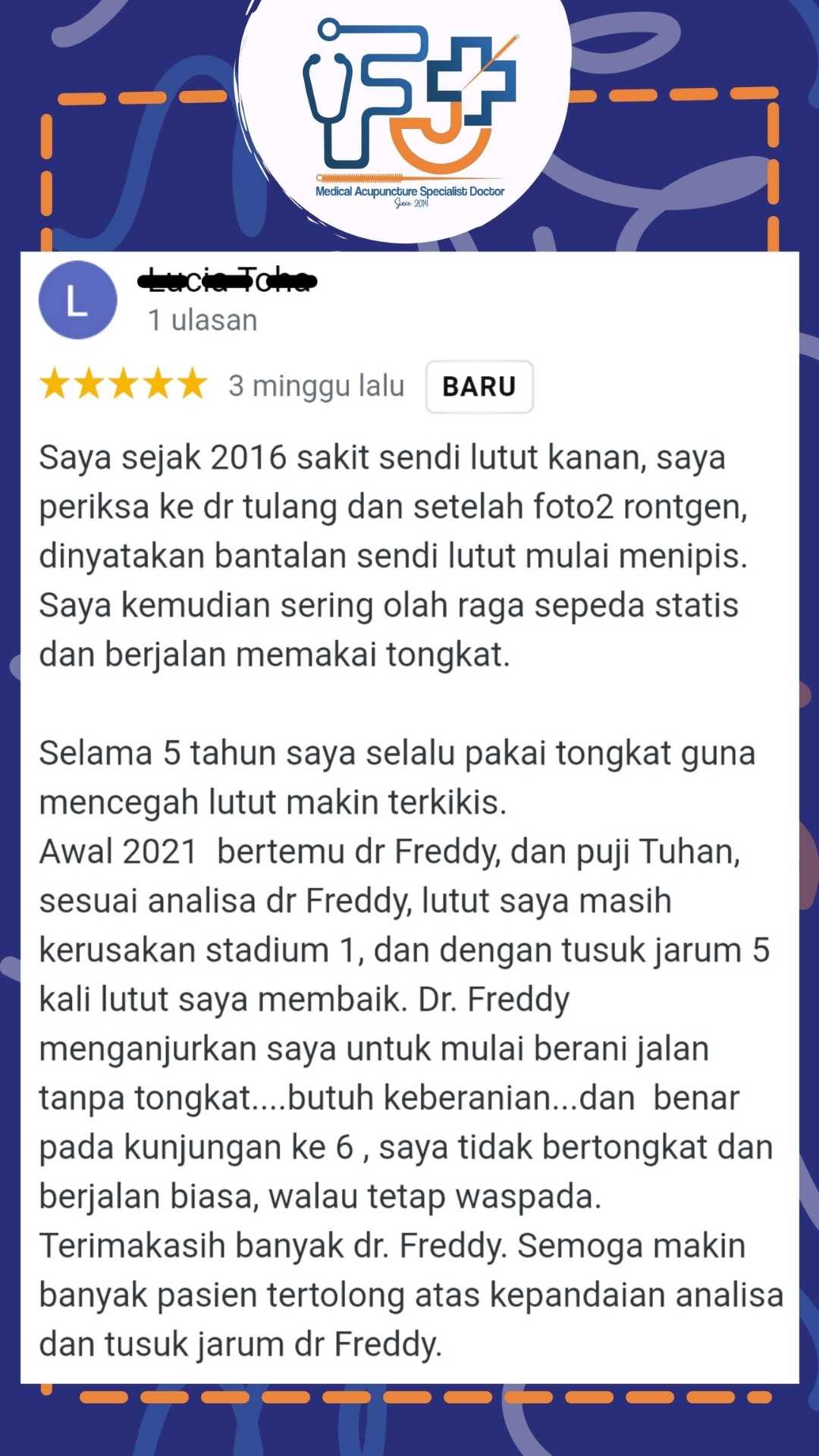 Klinik Akupuntur Jakarta dr. Freddy Julianto | Akupuntur Terjangkau Bekasi