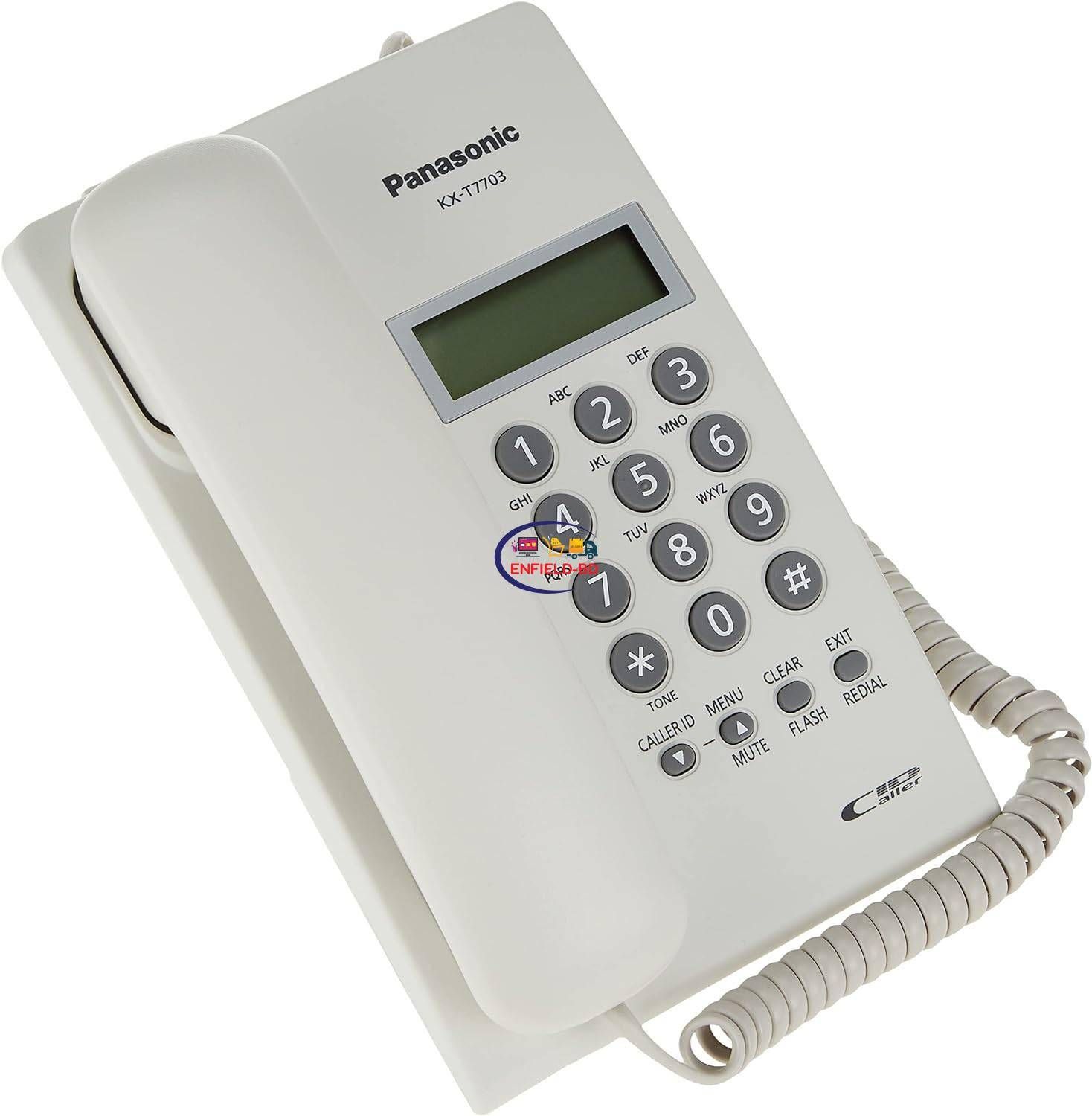 Panasonic KX-T7703 Slim Design Landline Phone।3-Step Ringer