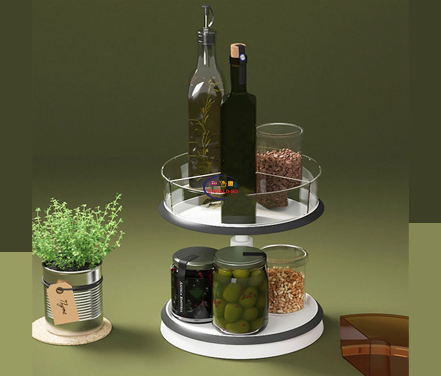 K2010 STORAGE ORGANIZER 360 Rotating Round Double Layer