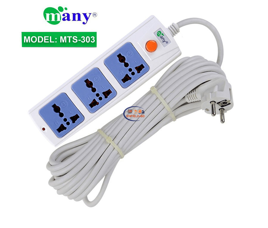 Many Multi Plug | White | 3M Wire Buy Now at Best Price