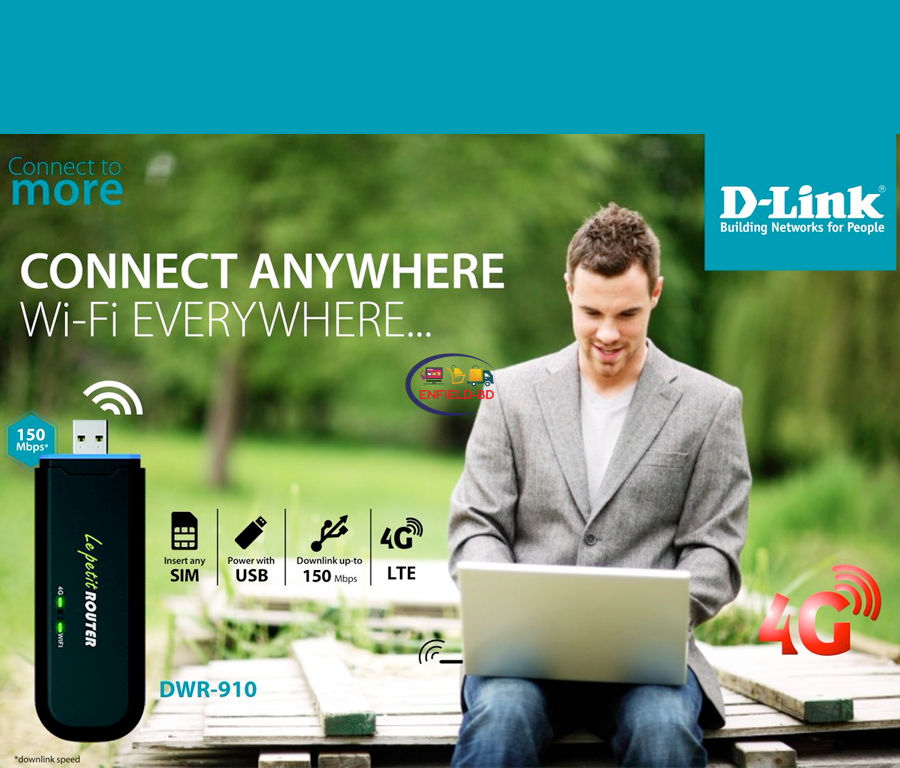 D-LINK DWR-910 4G LTE WIRELESS MODEM + POCKET ROUTER