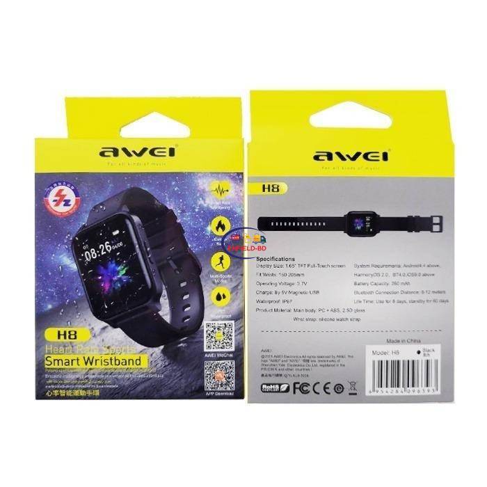 AWEI H8 Smart Watch Waterproof Buy now Online at Best Price