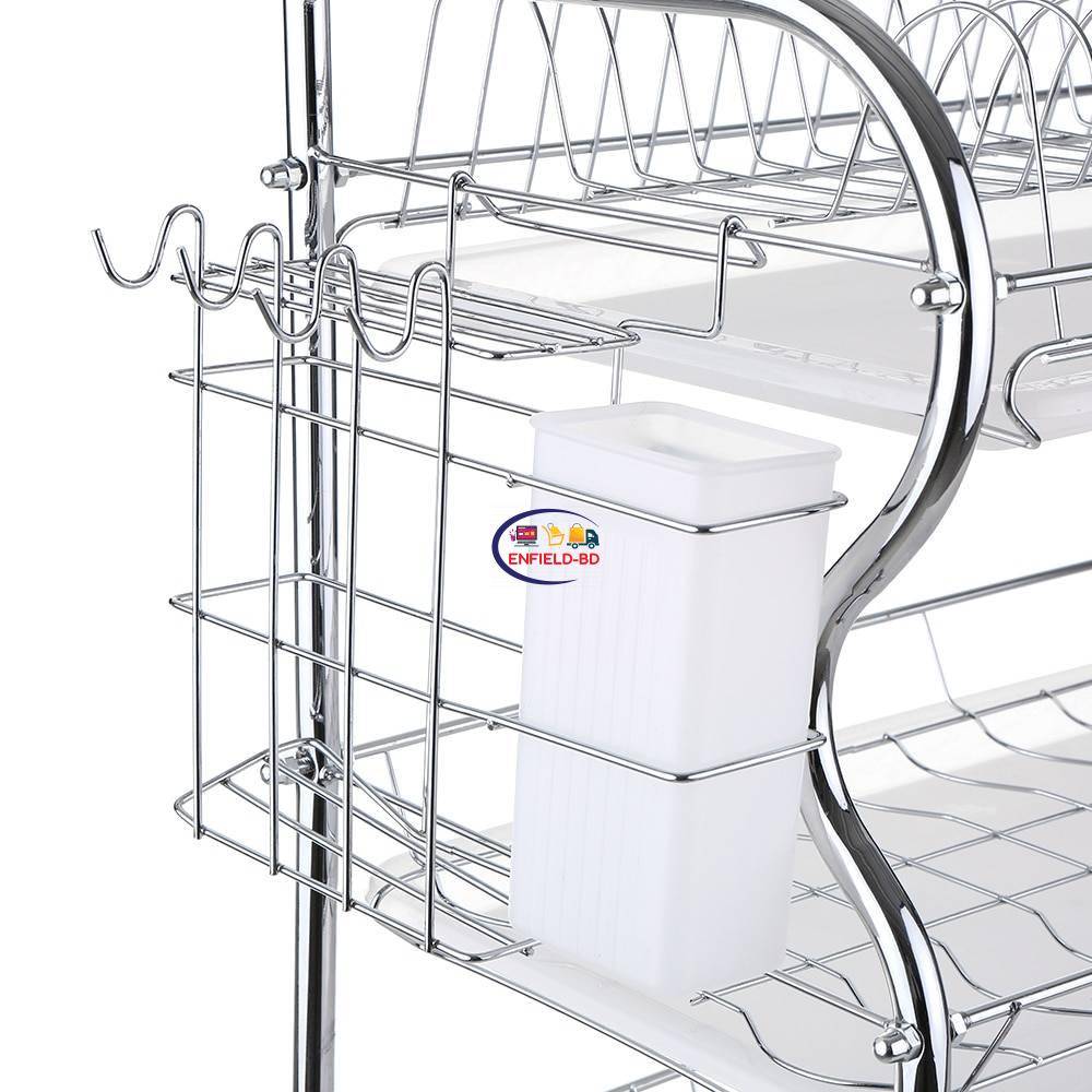 Premium Quality 3 Layer Kitchen Rack 3-Tier Satinless Steel