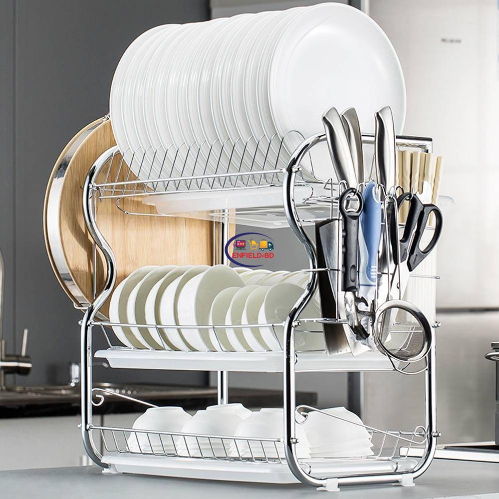 Premium Quality 3 Layer Kitchen Rack 3-Tier Satinless Steel